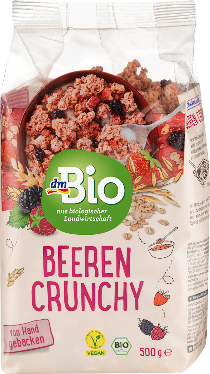 dmBio Müsli Crunchy, Beeren, 500 g dauerhaft günstig online kaufen | dm.de