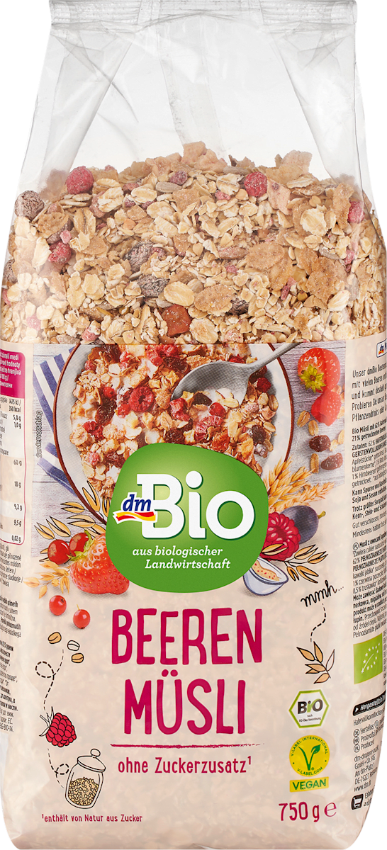 dmBio Müsli, Beeren, 750 g dauerhaft günstig online kaufen | dm.de