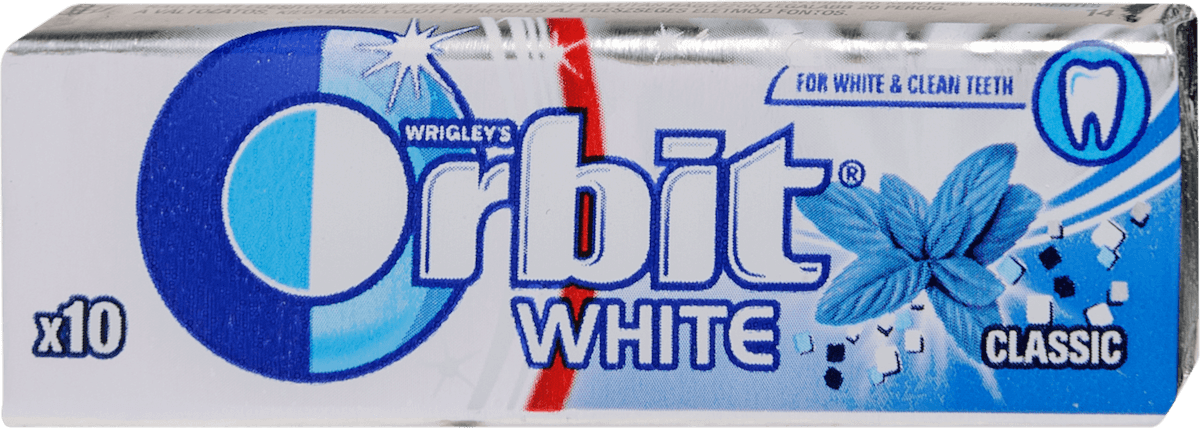 Orbit Rágógumi drazsé white classic, 10 db | dm.hu