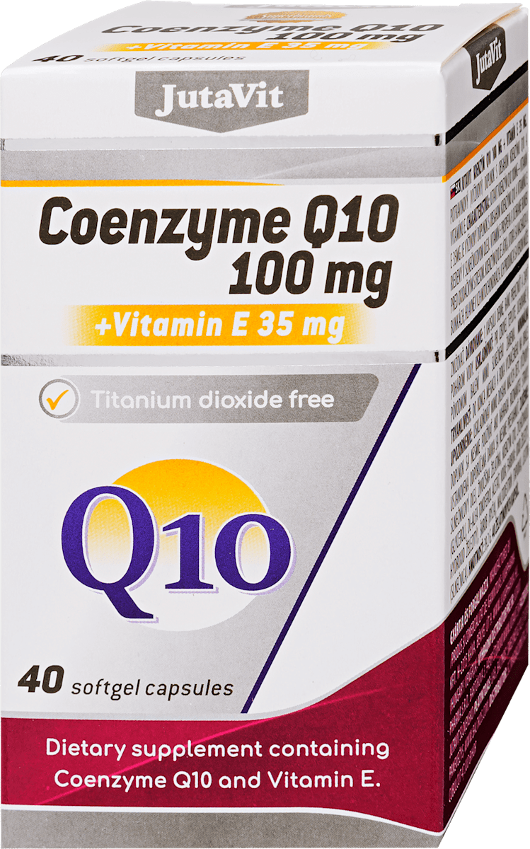JutaVit Koenzim Q10 100mg +E vitamin 35mg lágyzselatin kapszula, 40 db | dm.hu