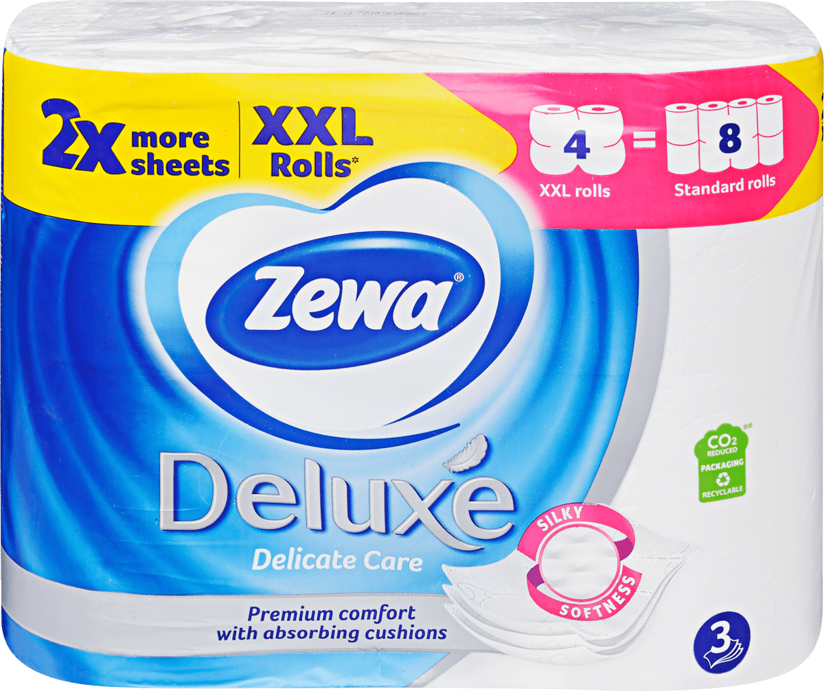 Zewa Deluxe Delicate Care XXL toaletni papir, 3-slojni, 4 kom | dm.rs
