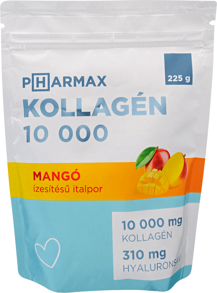 Pharmax Kollagén 10000 mangó ízben, 225 g | dm.hu