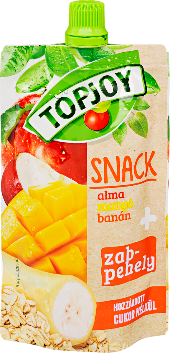 Topjoy Snack, alma-mangó-banán zabpehellyel, 100 g | dm.hu