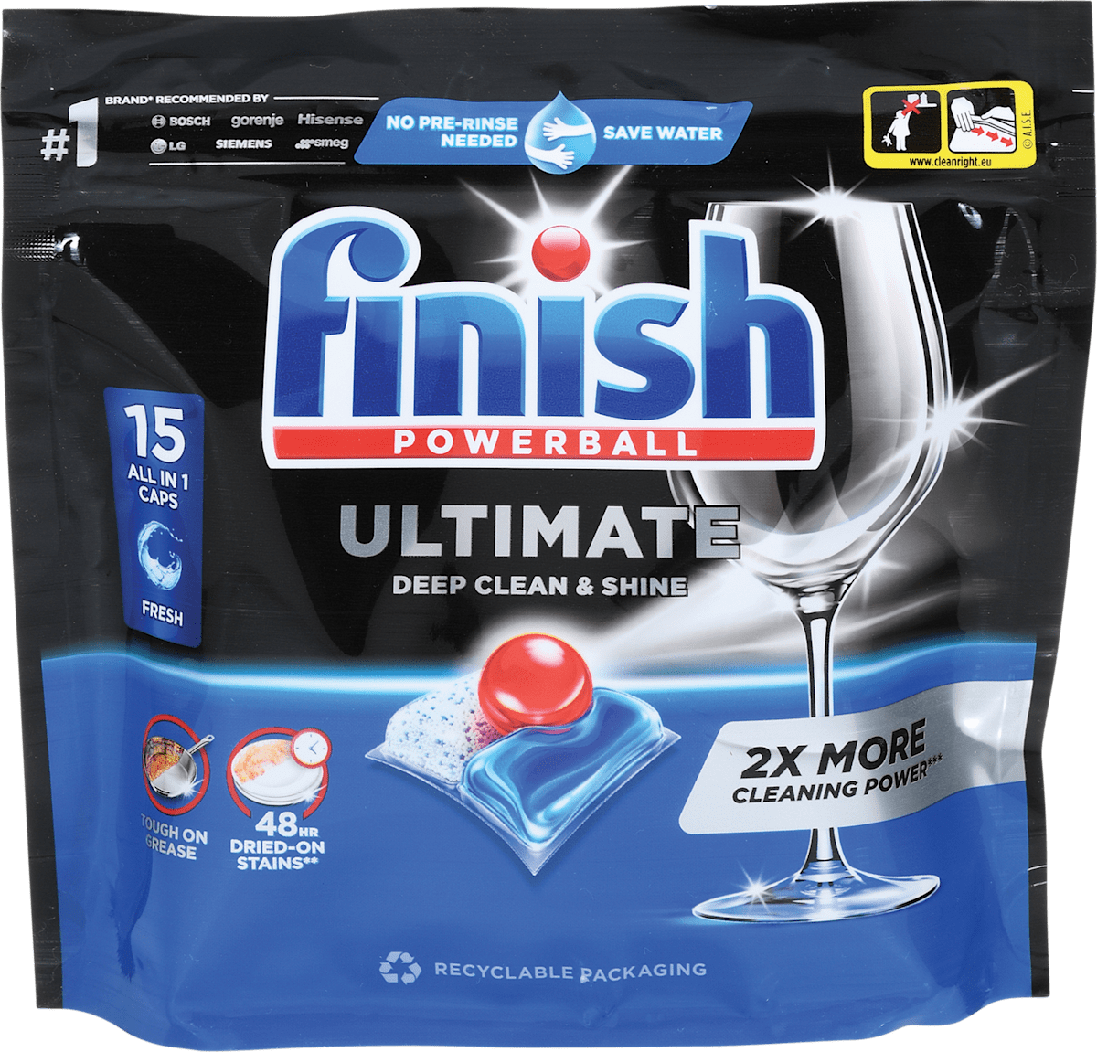 Finish Kapsule za strojno pomivanje posode Ultimate Deep Clean & Shine ...