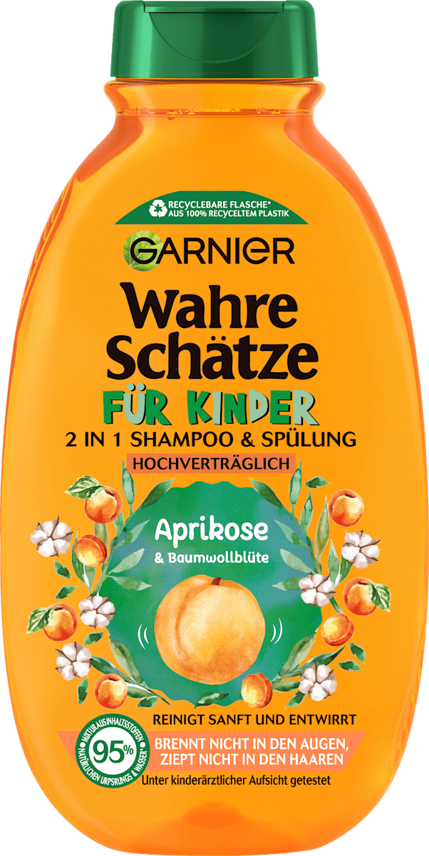 Wahre Schätze Kinder Shampoo & Spülung 2in1 Aprikose & Baumwollblüte ...