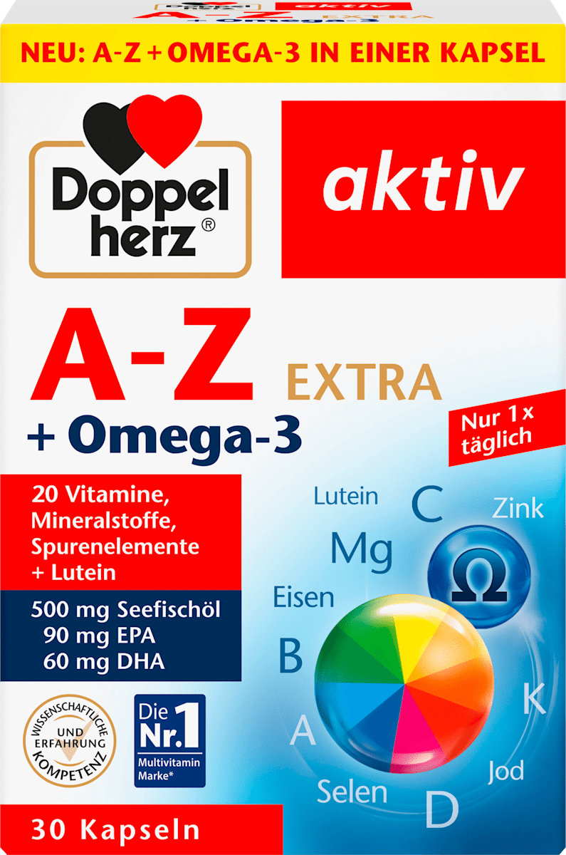 Doppelherz A-Z + Omega-3 Extra Kapseln 30 St, 45 g dauerhaft günstig ...