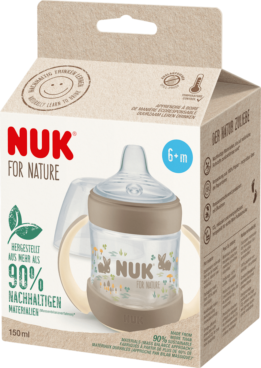 NUK Trinklernflasche for Nature, braun, ab 6.Monat, 150ml, 1 St dauerhaft günstig online kaufen ...