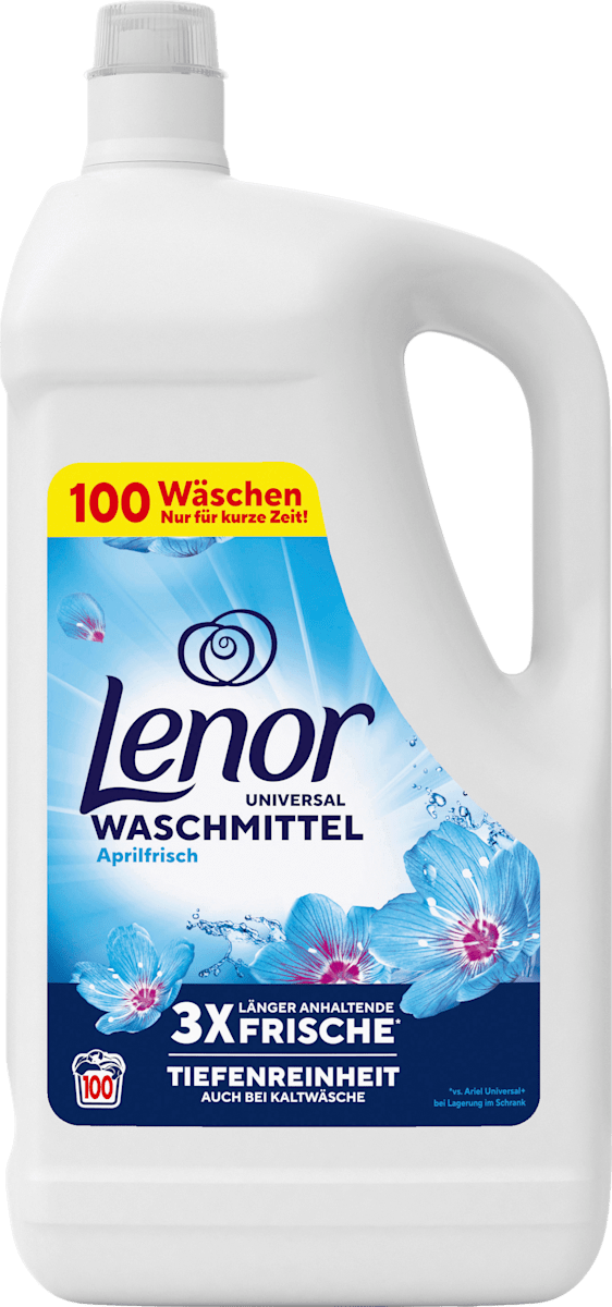 Lenor Waschmittel Universal flüssig Aprilfrisch, 100 Wl dauerhaft ...