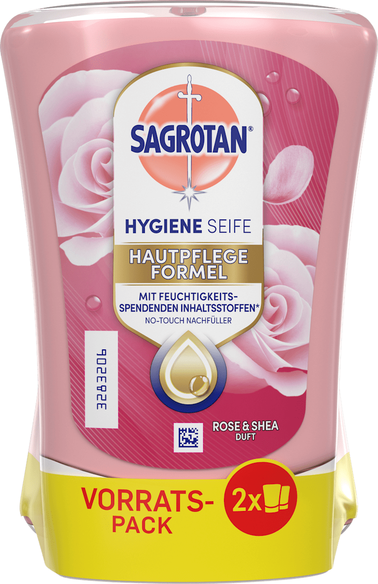 Sagrotan Flüssigseife No Touch Rose & Shea Nachfüllpack (2x250 ml), 500 ...