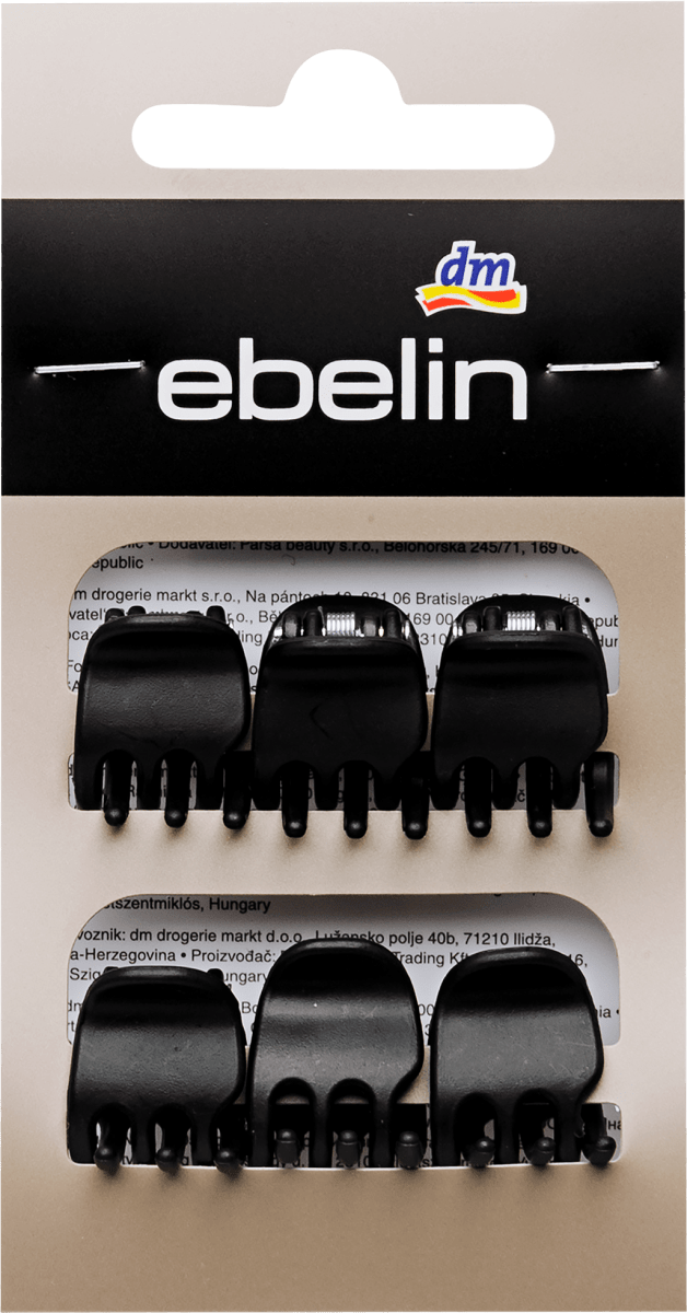 ebelin Male kopče za kosu – crne, 6 kom. | dm.hr