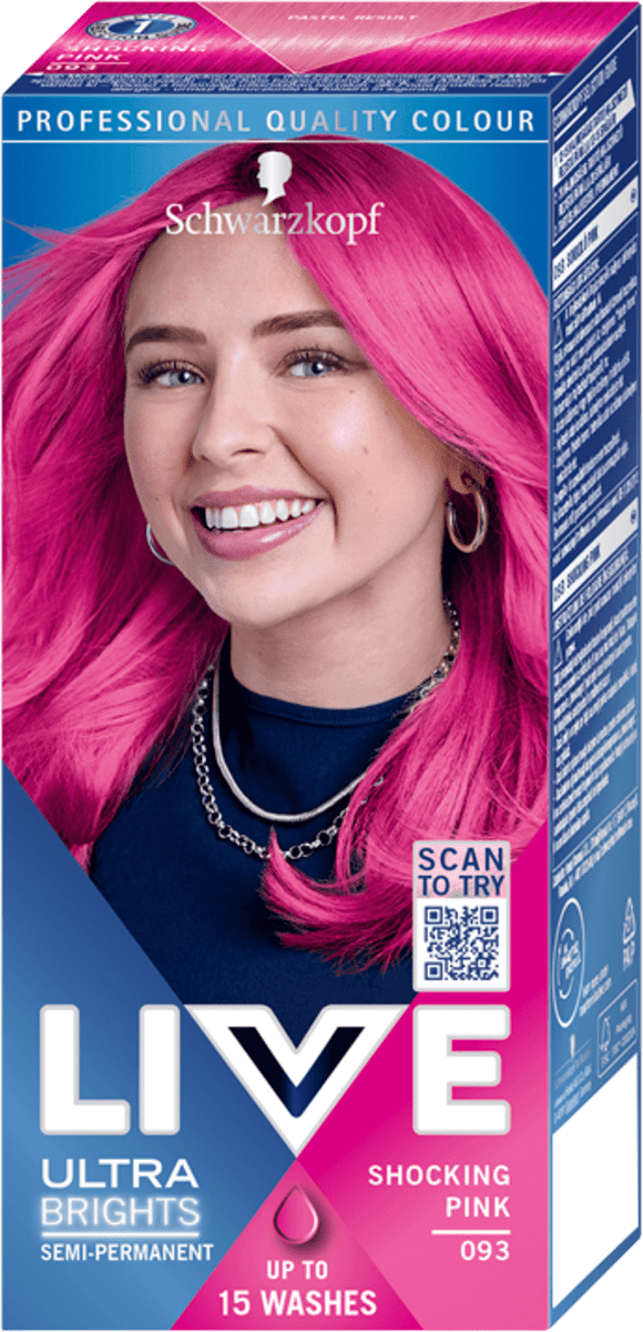 Schwarzkopf LIVE Boja za kosu - 093 šokantna roze, 1 kom | dm.rs