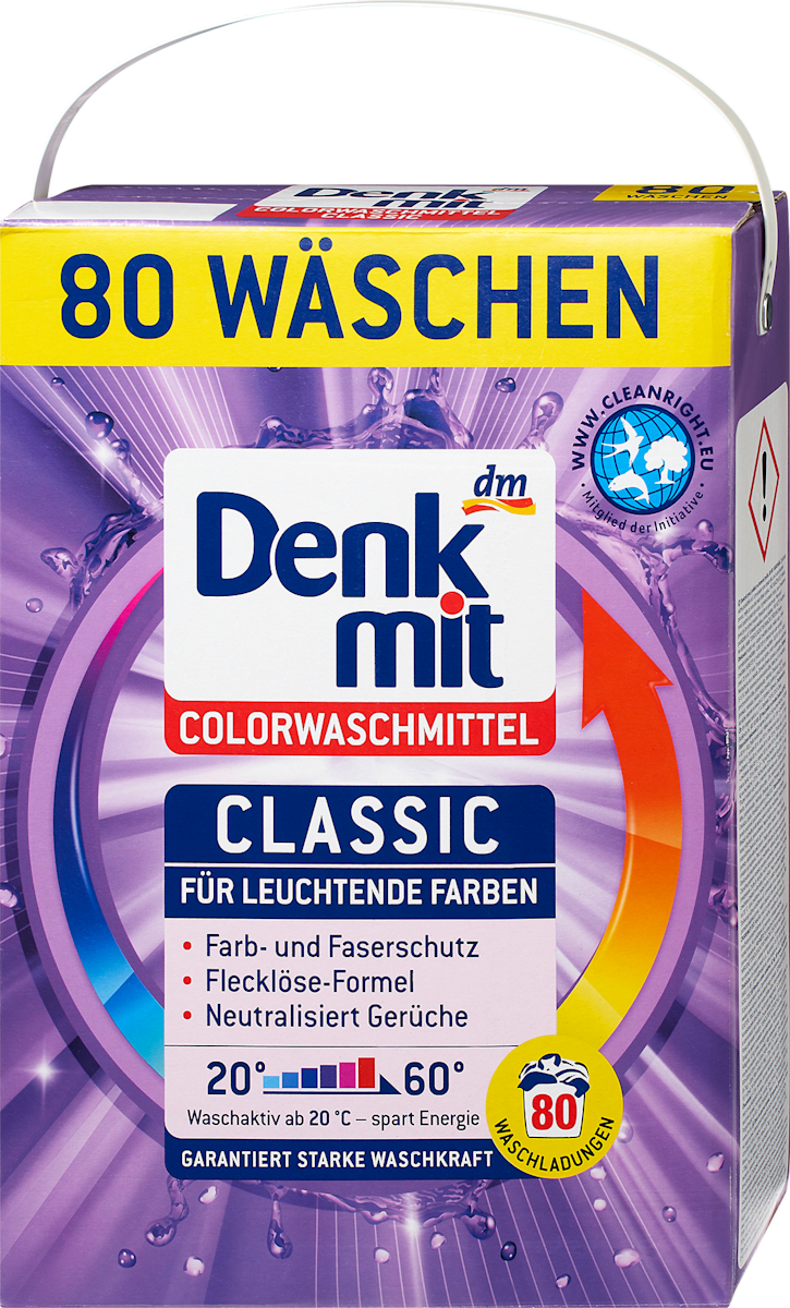 Denkmit Прах за цветно пране 5 2 кг 80 пране Dm България