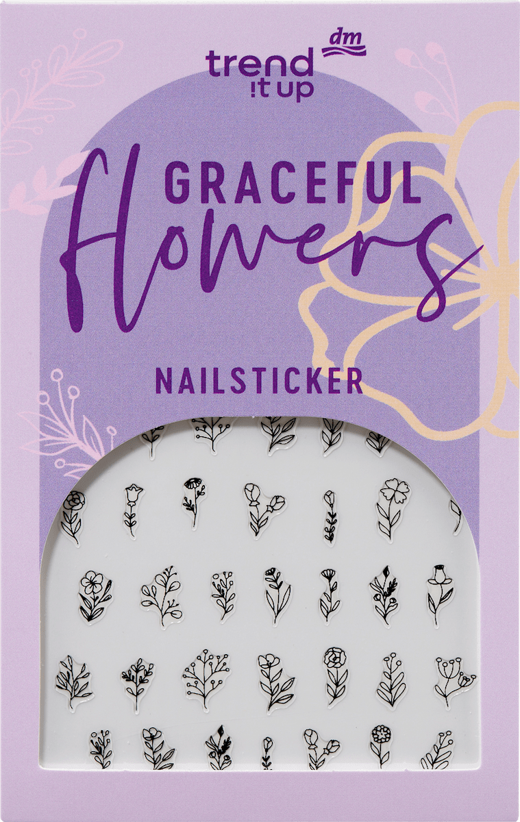 trend !t up Nagelsticker Set graceful flowers, 35 St dauerhaft günstig ...
