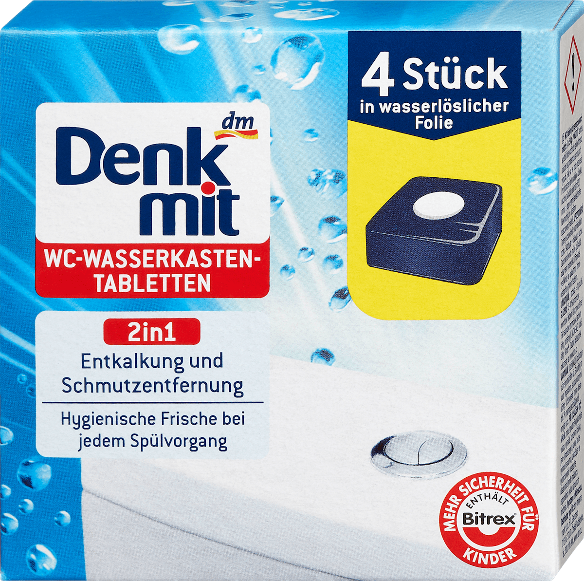 Denkmit WC-tartály-tabletta 2in1 4x50g, 200 g | dm.hu