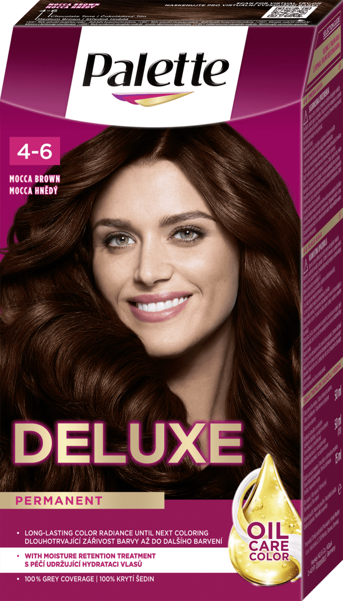 Palette Deluxe Farba na vlasy - 4-6 mocca hnedá, 1 ks | mojadm.sk