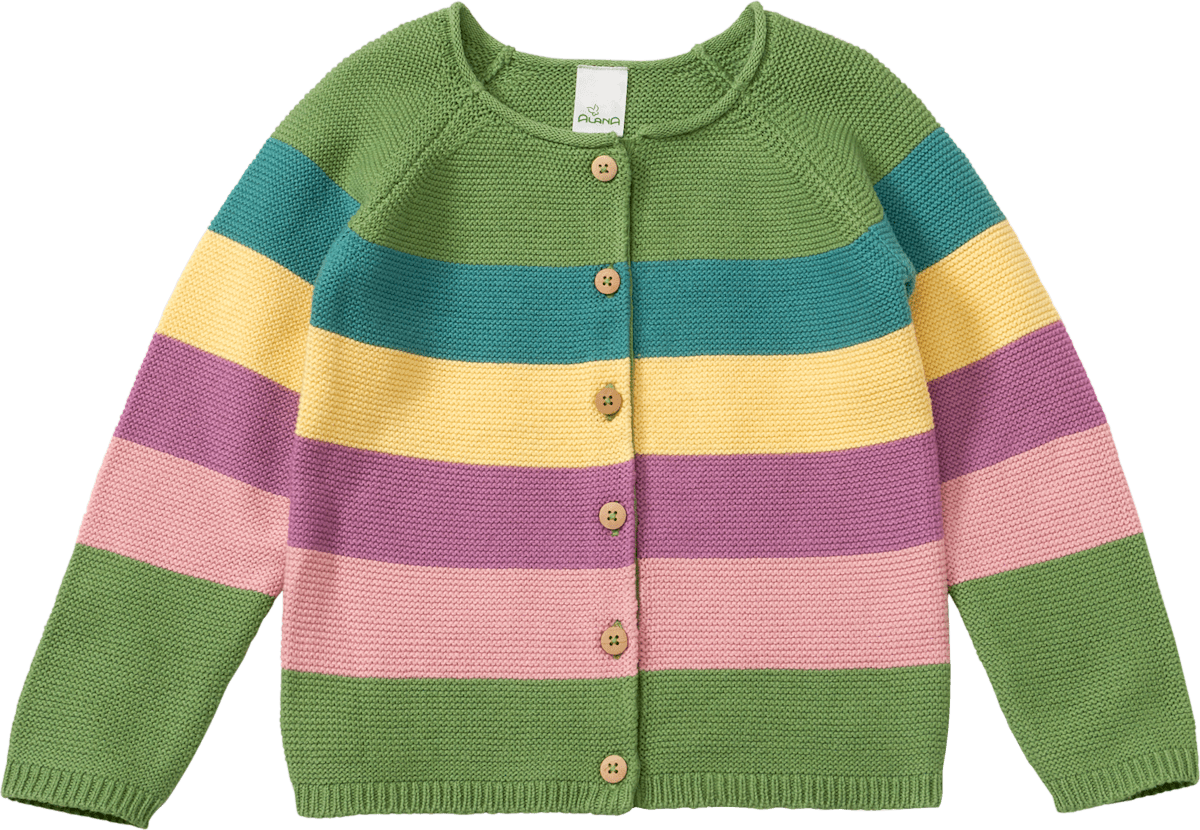 ALANA Strickjacke mit Ringel-Muster, bunt, Gr. 122, 1 St dauerhaft ...