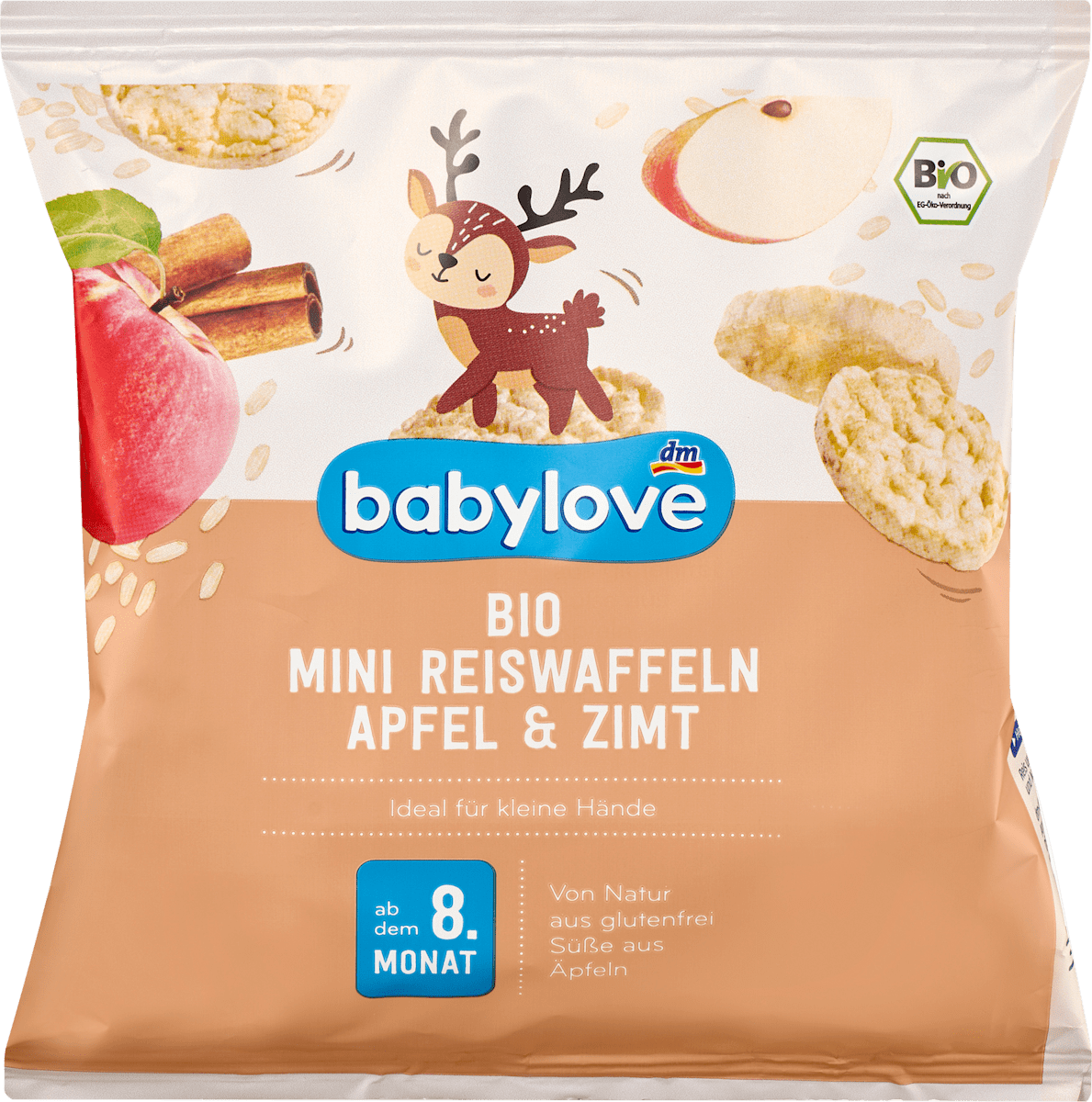 babylove Babysnack Reiswaffeln Apfel Zimt, ab dem 8.Monat, 35 g ...