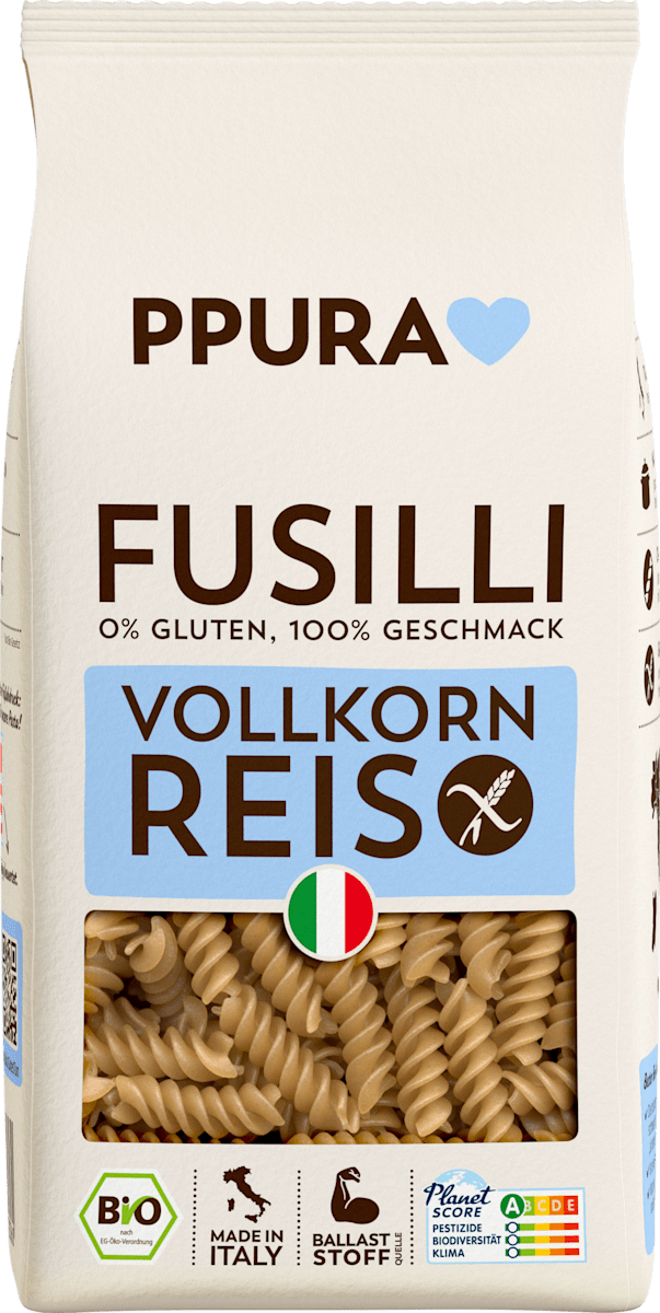 PPURA Nudeln, Fusilli aus Vollkornreis, glutenfrei, 400 g dauerhaft günstig online kaufen | dm.de
