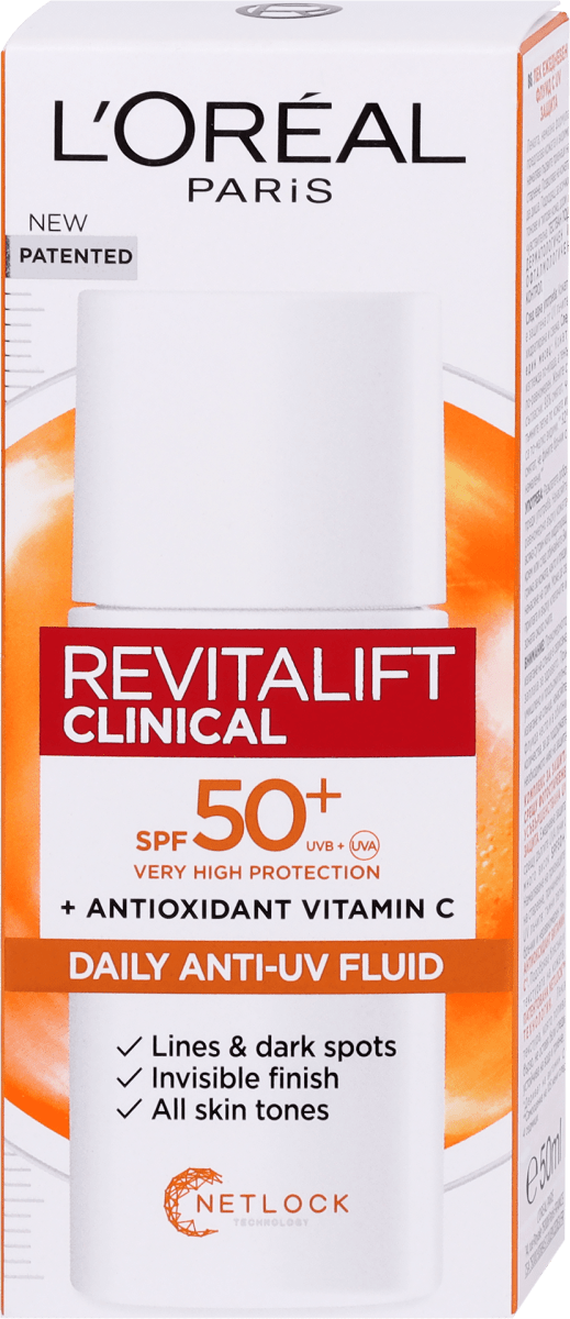 L'ORÉAL PARiS Revitalift Clinical anti-UV fluid za lice SPF 50, 50 ml ...