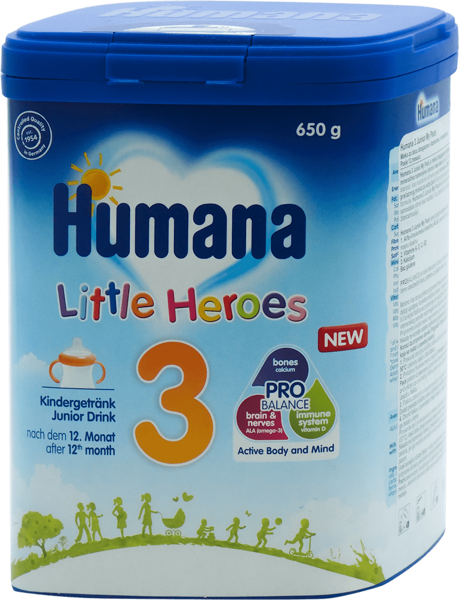Humana Little Heroes 3 - Junior mleko za decu obogaćeno vitaminima i ...