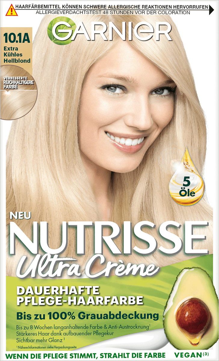 GARNIER NUTRISSE Haarfarbe 10.1A Extra kühles Hellblond, 1 St, 1 St ...