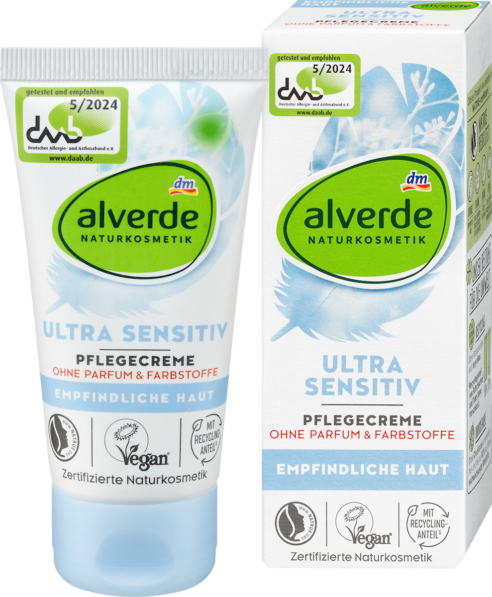 alverde NATURKOSMETIK Ultra sensitiv krema za lice, 50 ml | dm-drogeriemarkt.ba