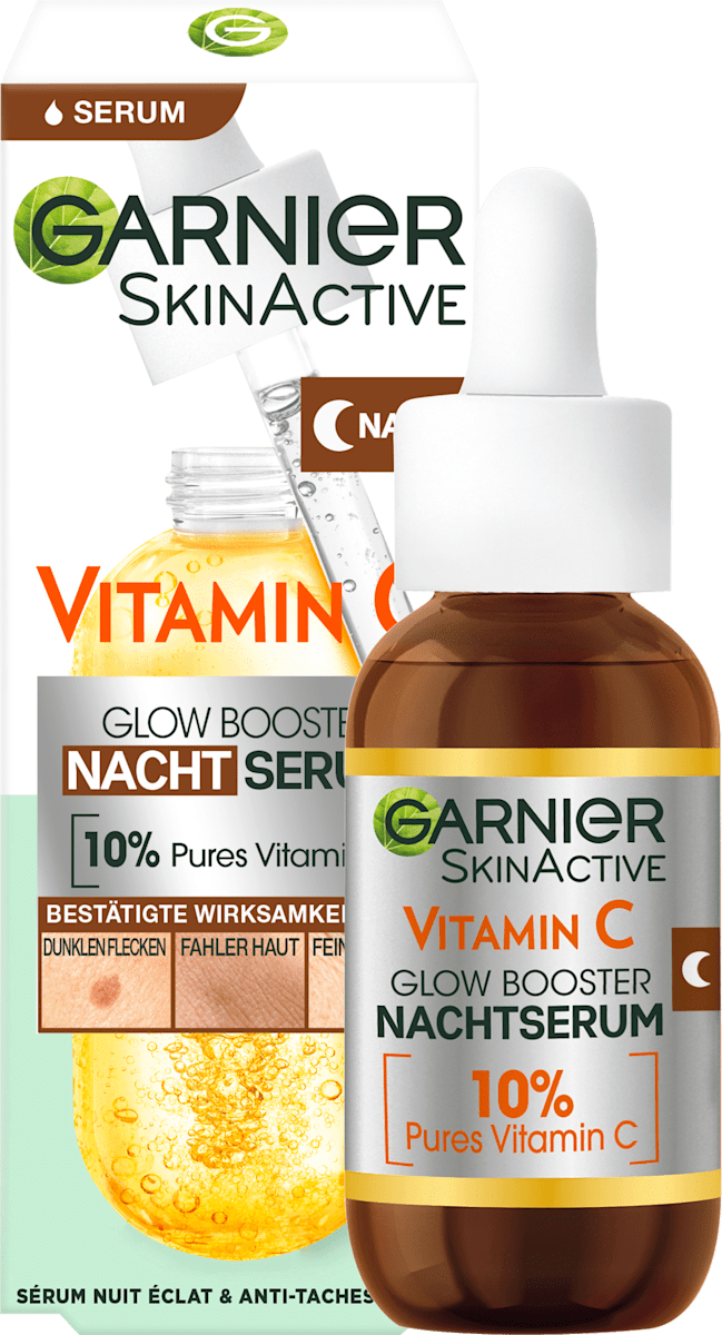 Garnier Skin Active Nachtserum Glow Booster mit Vitamin C ...