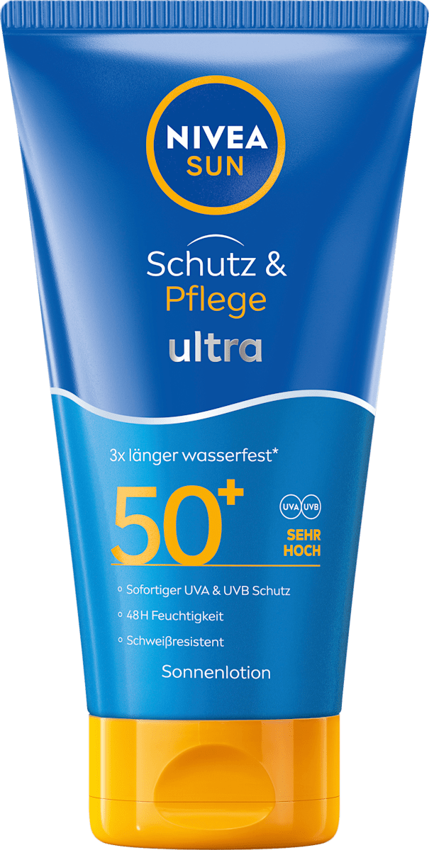 NIVEA SUN Sonnenmilch Schutz & Pflege ultra Lotion, LSF 50+, 150 ml ...