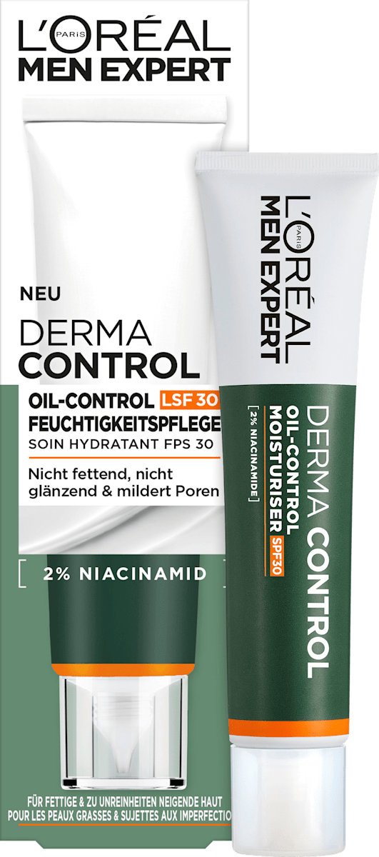 L'ORÉAL PARiS MEN EXPERT Feuchtigkeitscreme Derma Control LSF 30, 40 ml ...