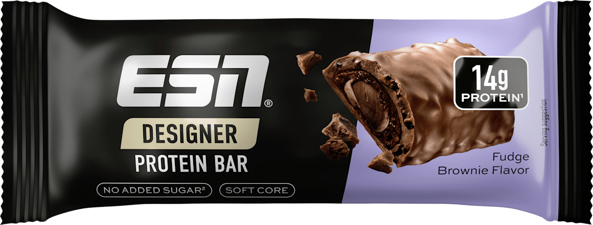 ESN Proteinriegel Designer Bar, Fudge Brownie Geschmack, 45 g dauerhaft ...