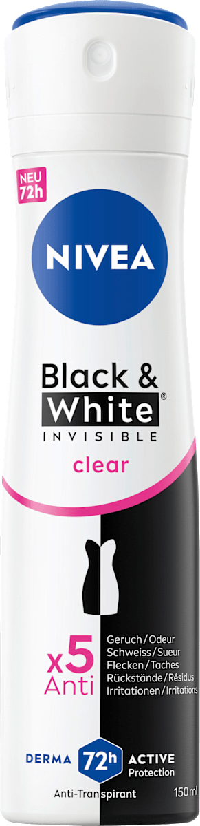 NIVEA Antitranspirant Deospray Black and White Invisible, 150 ml | dm.at