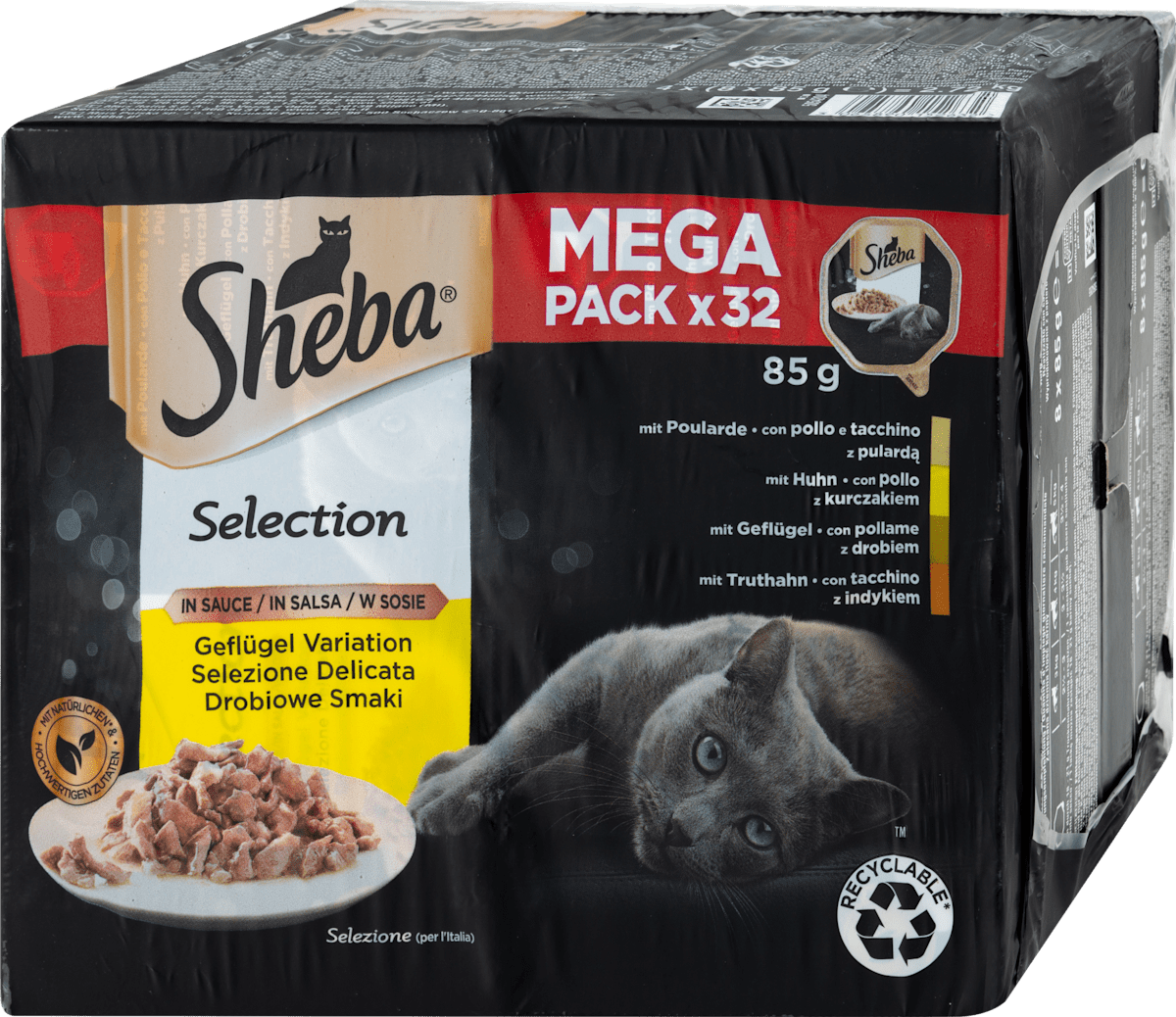 Sheba Nassfutter Katze Selection in Sauce Geflügel Variation Mega Pack ...