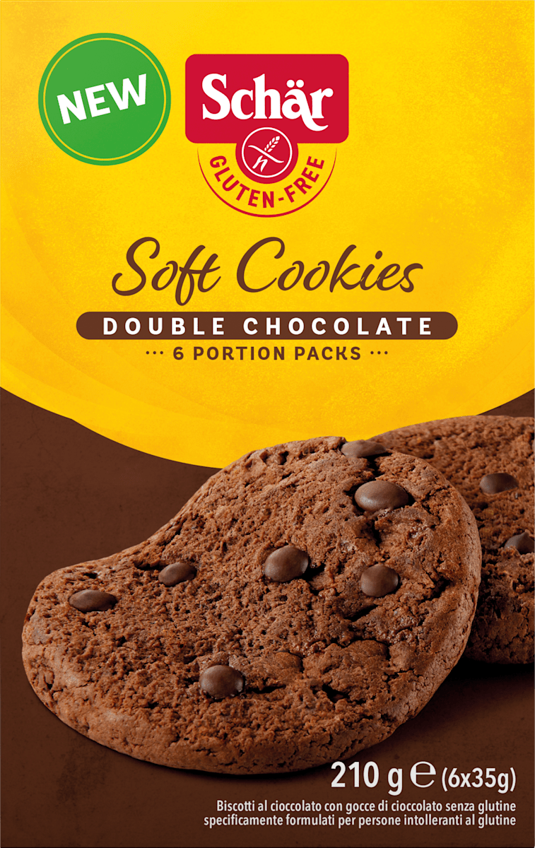 Schär Cookies, Soft Double Chocolate, glutenfrei, 210 g dauerhaft ...