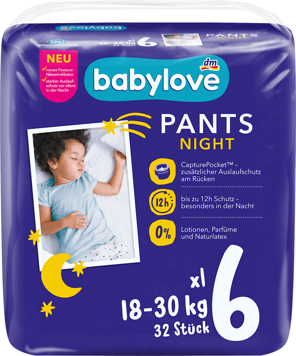 babylove Noćne pelene gaćice xl, vel. 6 (18 – 30 kg), 36 kom. | dm.hr