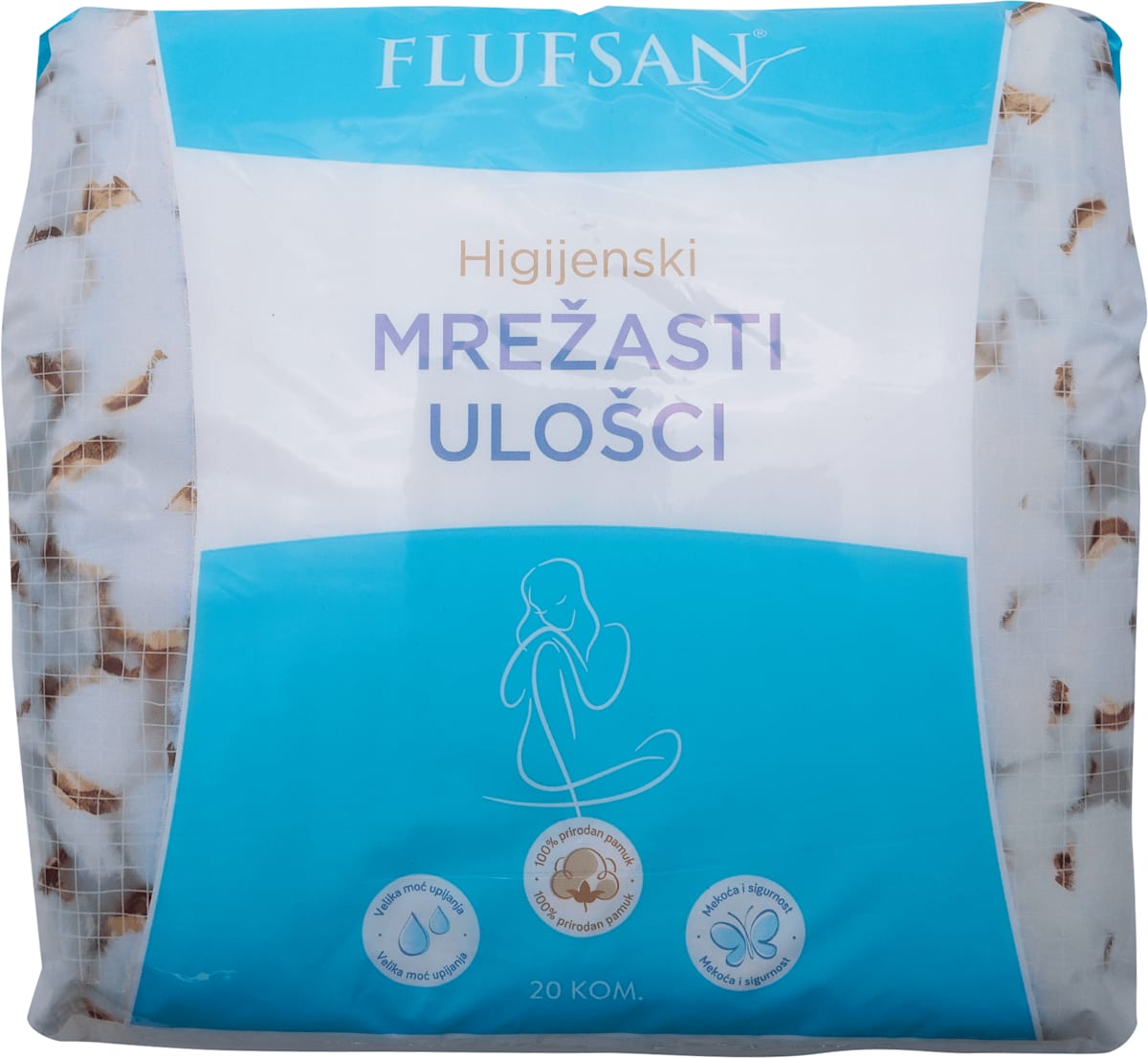 FLUFSAN Higijenski mrežasti ulošci, 20 kom | dm.rs