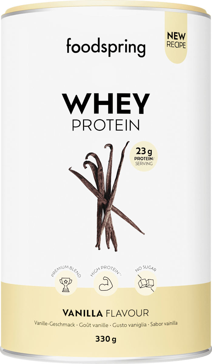 foodspring Whey Protein Vanille Geschmack, 330 g dauerhaft günstig ...
