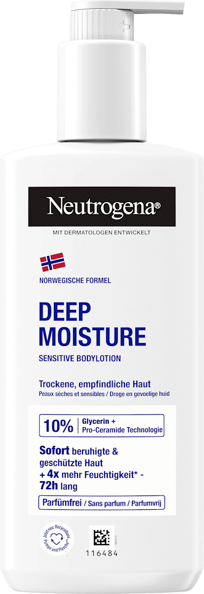 Neutrogena Bodylotion Deep Moisture Sensitive parfümfrei, 250 ml ...