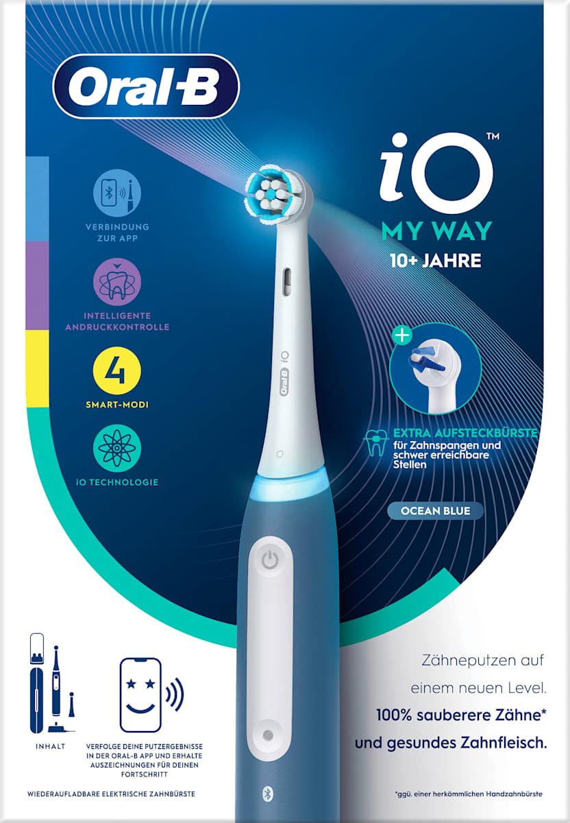 Oral-B Elektrische Zahnbürste iO My Way, ab 10 Jahren, 1 St dauerhaft ...