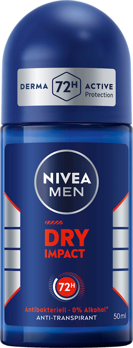 NIVEA MEN Antitranspirant Deo Roll-on Dry Impact, 50 ml dauerhaft günstig online kaufen | dm.de