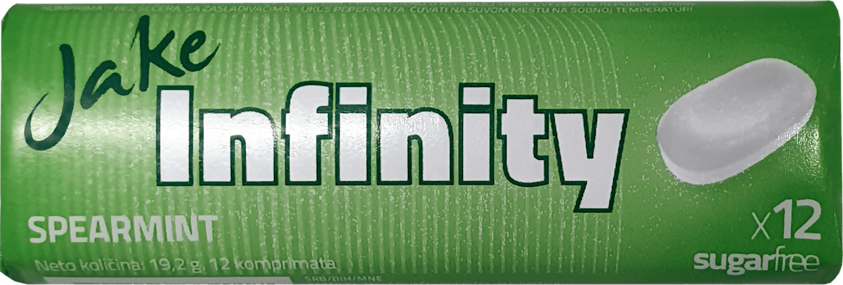 Jake Vitamin Candy Infinity bombone - SPEARMINT, 19,2 g | dm.rs