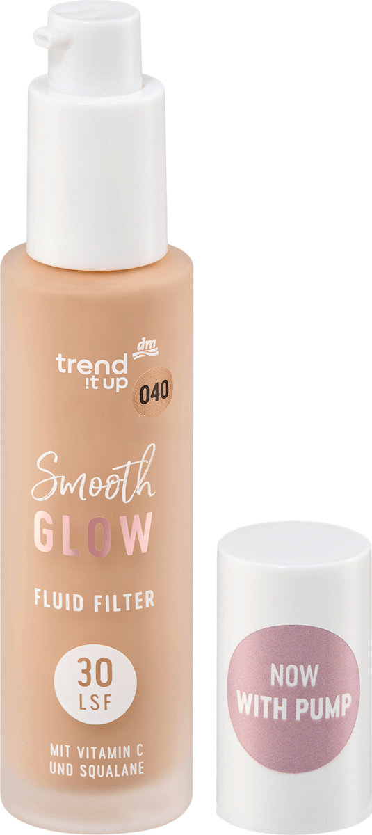 trend !t up Foundation Smooth Glow Fluid Filter LSF 30, 040 Tan Brown ...