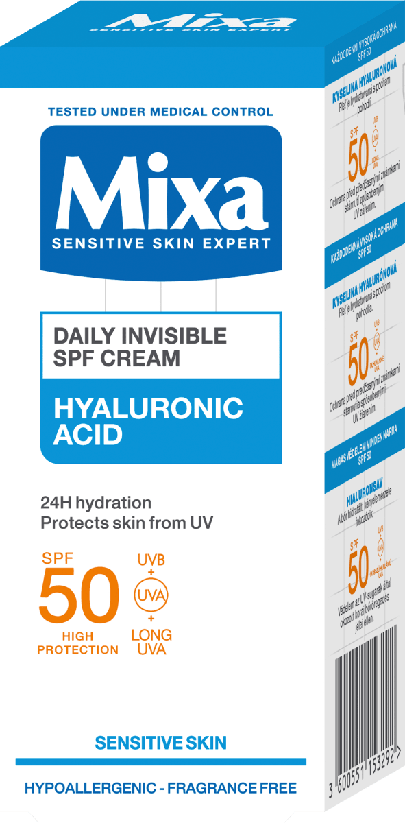 Mixa Дневен крем Invisible, SPF50, 50 ml | dm България