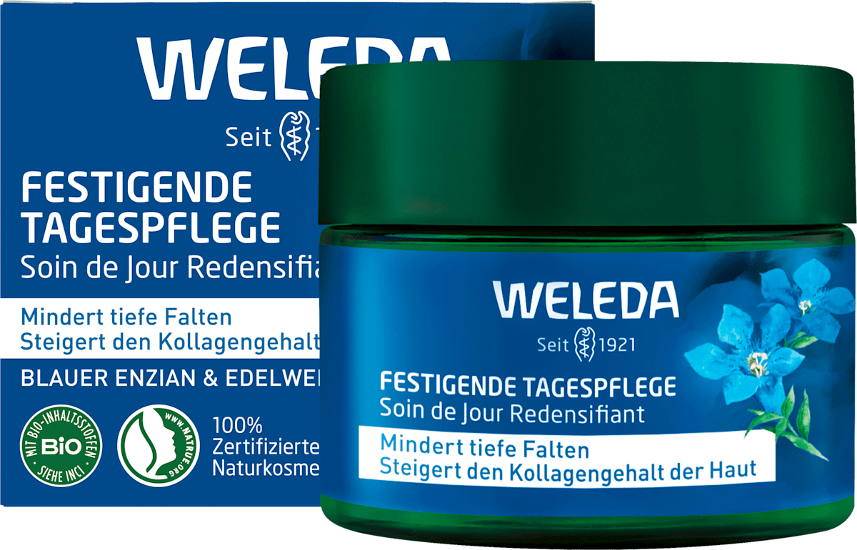 WELEDA Gesichtscreme festigend blauer Enzian & Edelweiß, 40 ml ...