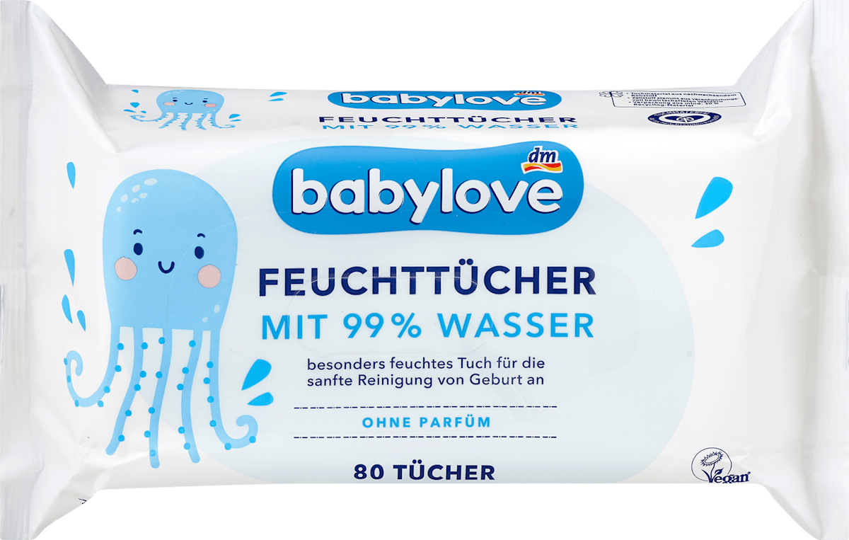 babylove Vlažne maramice sa 99% vode, 80 kom | dm.rs