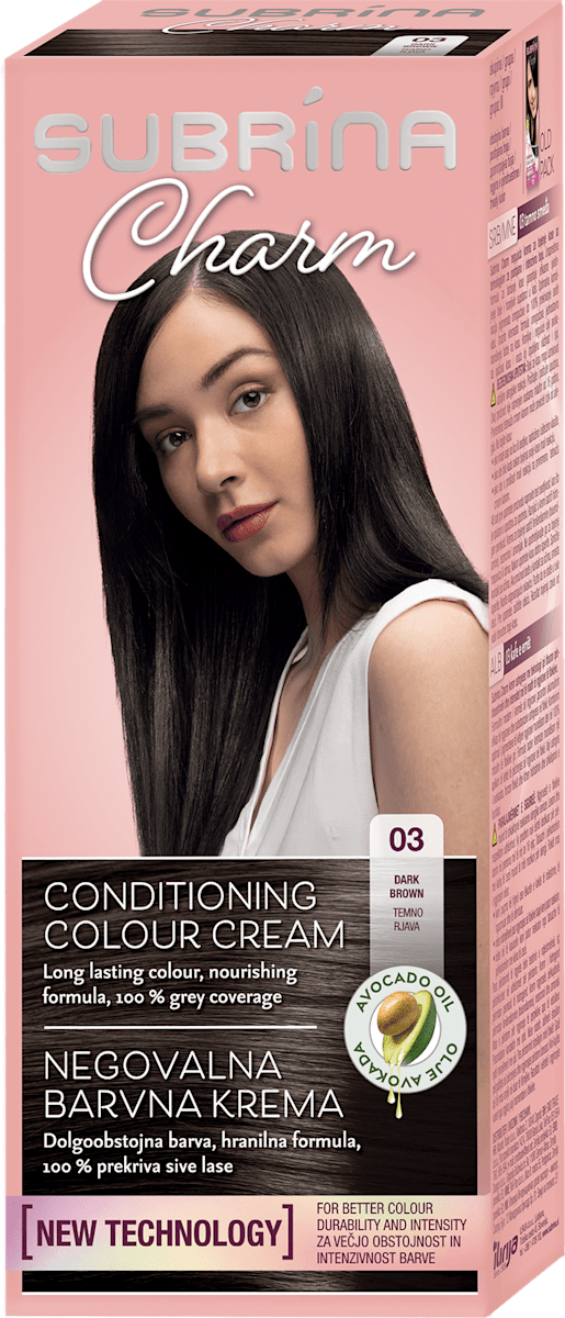 SUBRiNA Charm barva za lase z avokadovim oljem 03 Temno Rjava, 1 kos ...