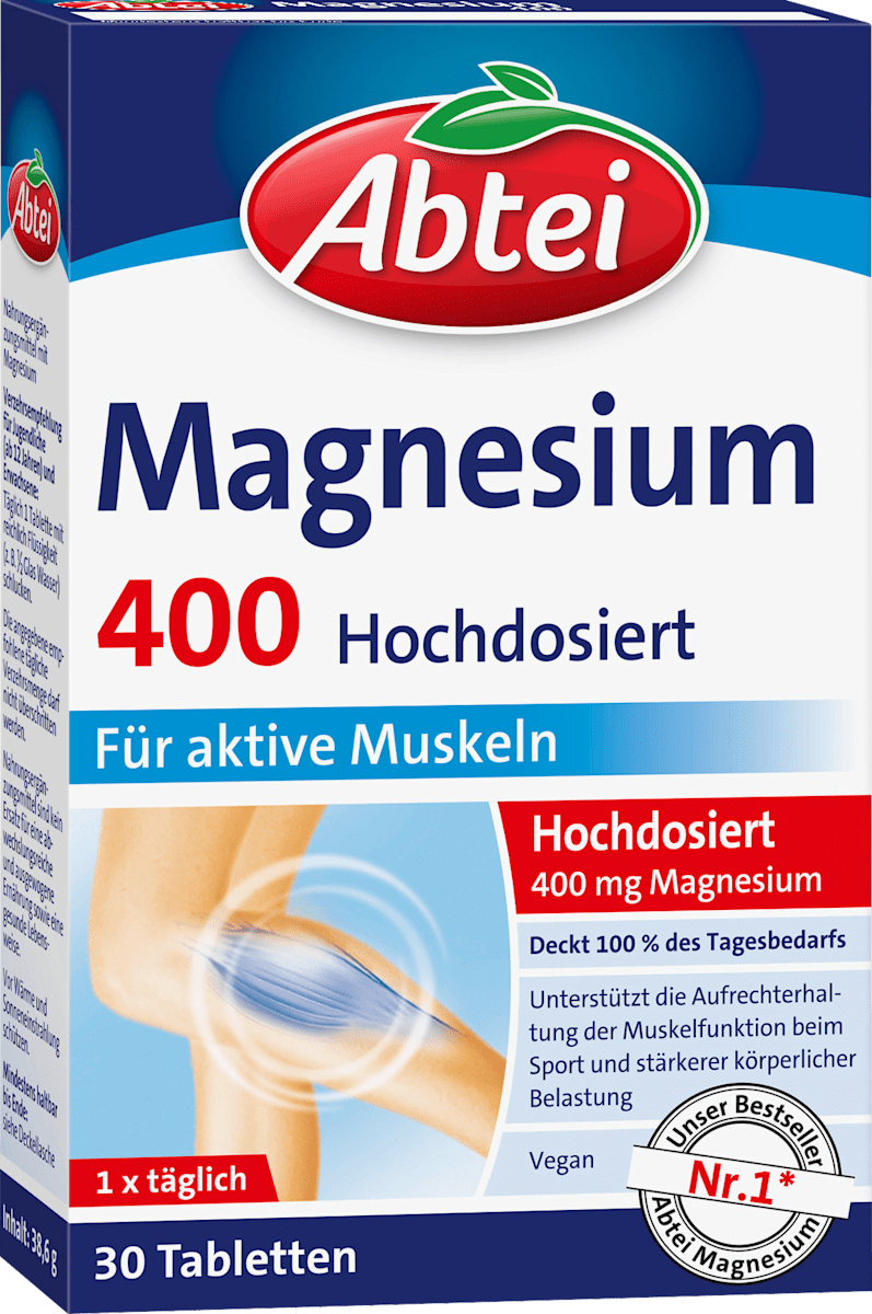 Abtei Magnesium 400 Tabletten 30 St, 38,6 g dauerhaft günstig online ...