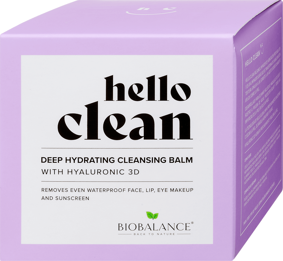 BIOBALANCE Arctisztító balzsam Hello Clean 3D hialuronsavval, 100 ml ...