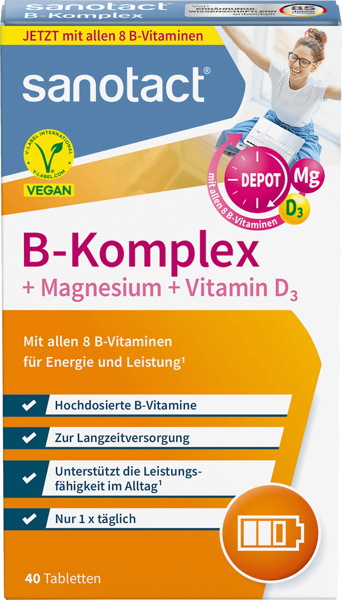 sanotact B-Komplex + Magnesium + Vitamin D3 Tabletten 60 St, 38 g ...