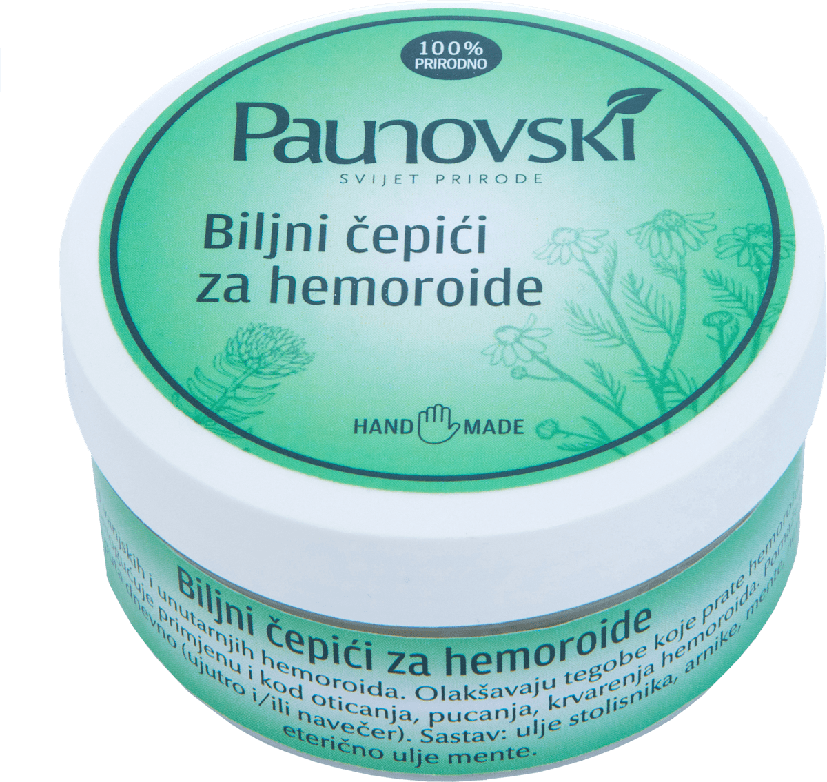 Paunovski Biljni čepići za hemoroide, 10 kom. | dm-drogeriemarkt.ba