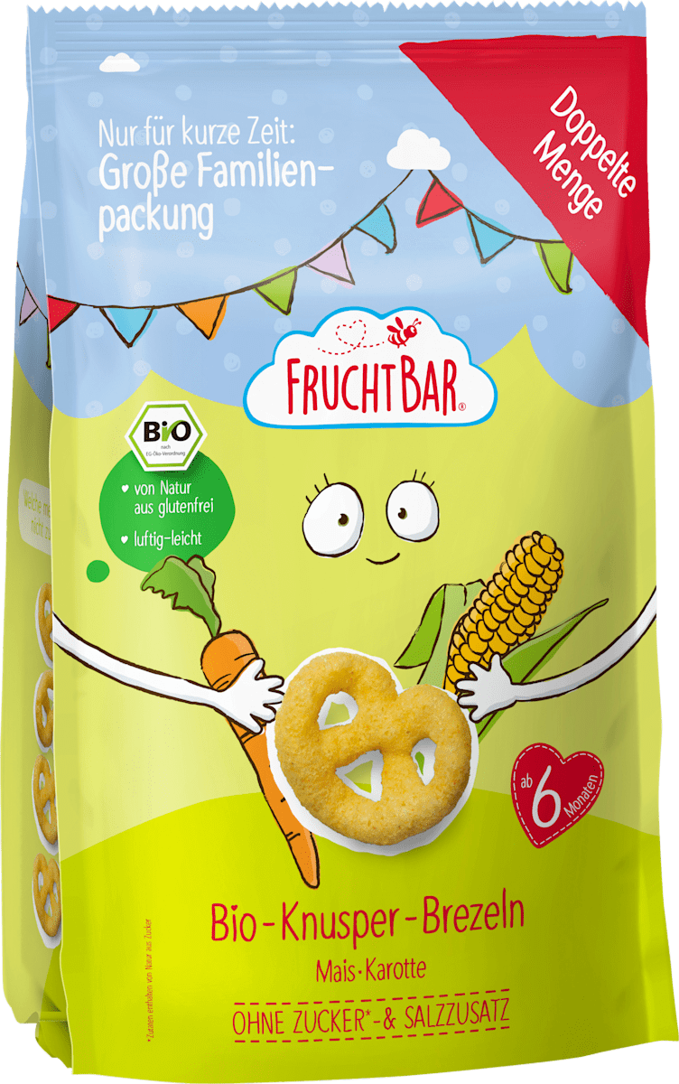 FruchtBar Babysnack Knusper-Brezeln Mais & Karotte, ab 6 Monaten ...